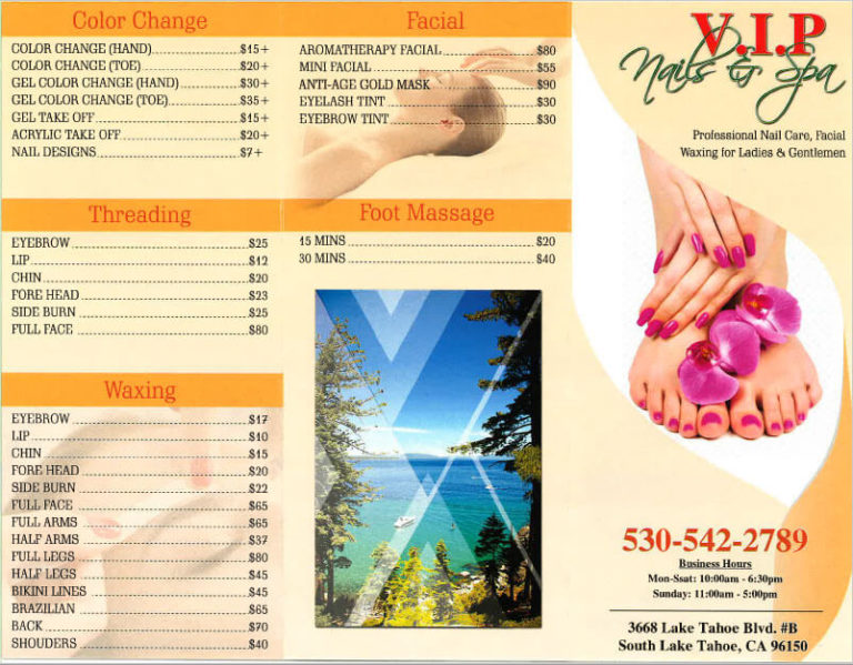 VIP Nails & Spa | Ski Run Center South Lake Tahoe California